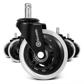Role pentru scaune de birou, 5 roti, 10 × 22 mm, rotative pe 360 ...